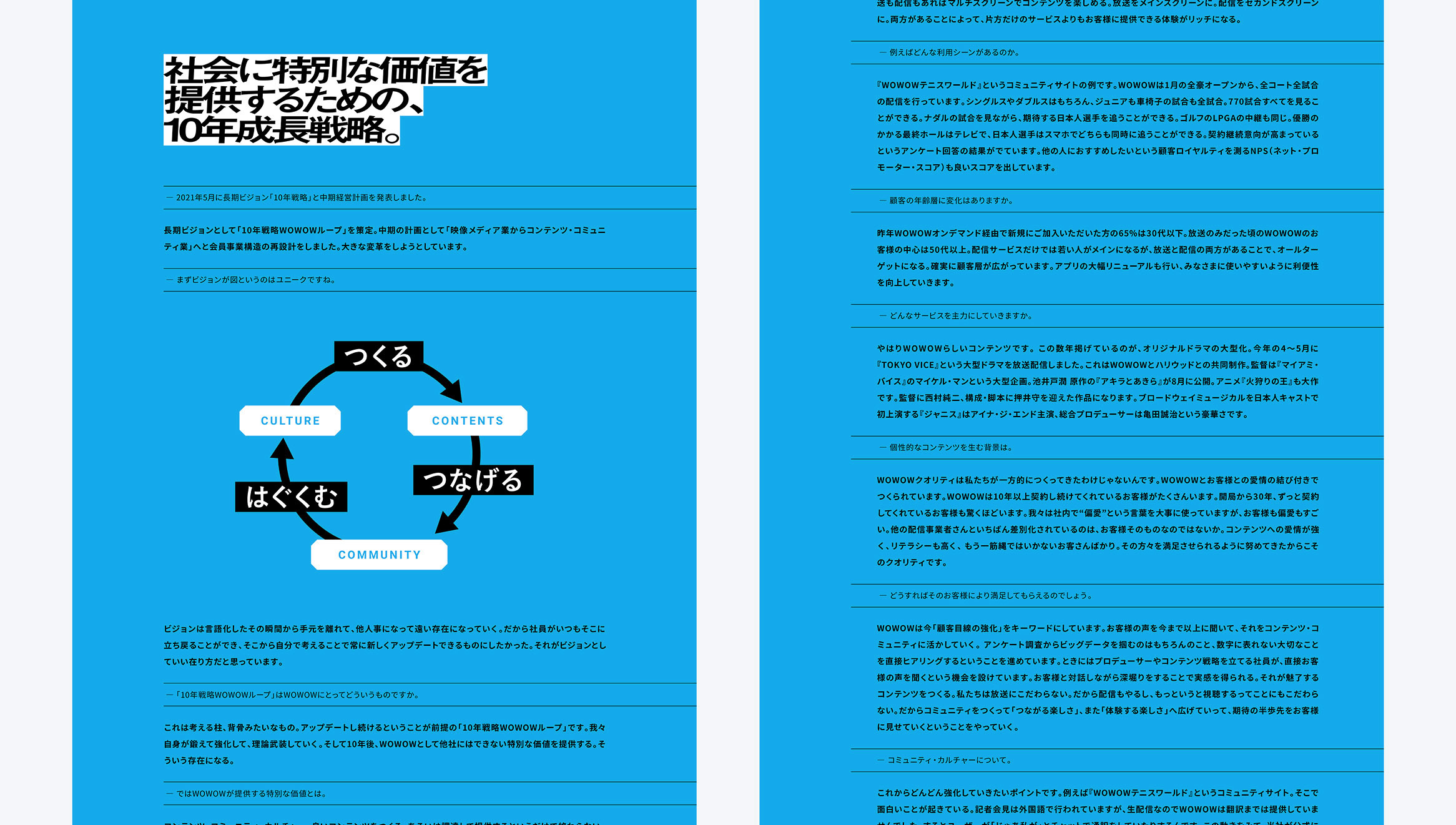 WOWOW／採用サイト 代表 田中晃氏インタビュー – RED